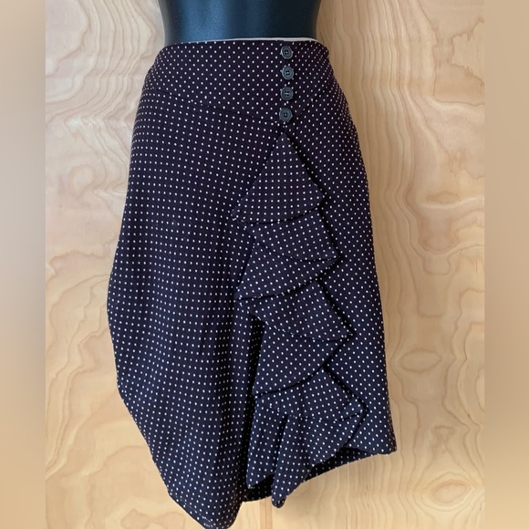 Eva Franco | Skirts | Eva Franco Pencil Brown Polka Dot Size 4 | Poshmark
